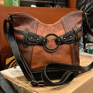 b.o.c. | Bags | Boc Brown And Black Crossbody Bag With Oring Detail ...